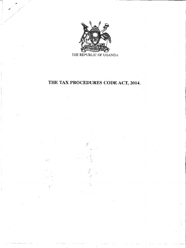 Tax Procedure Code Act 2014 | PDF
