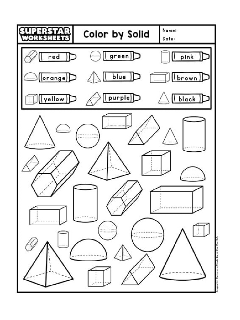 2d shapes coloring | PDF