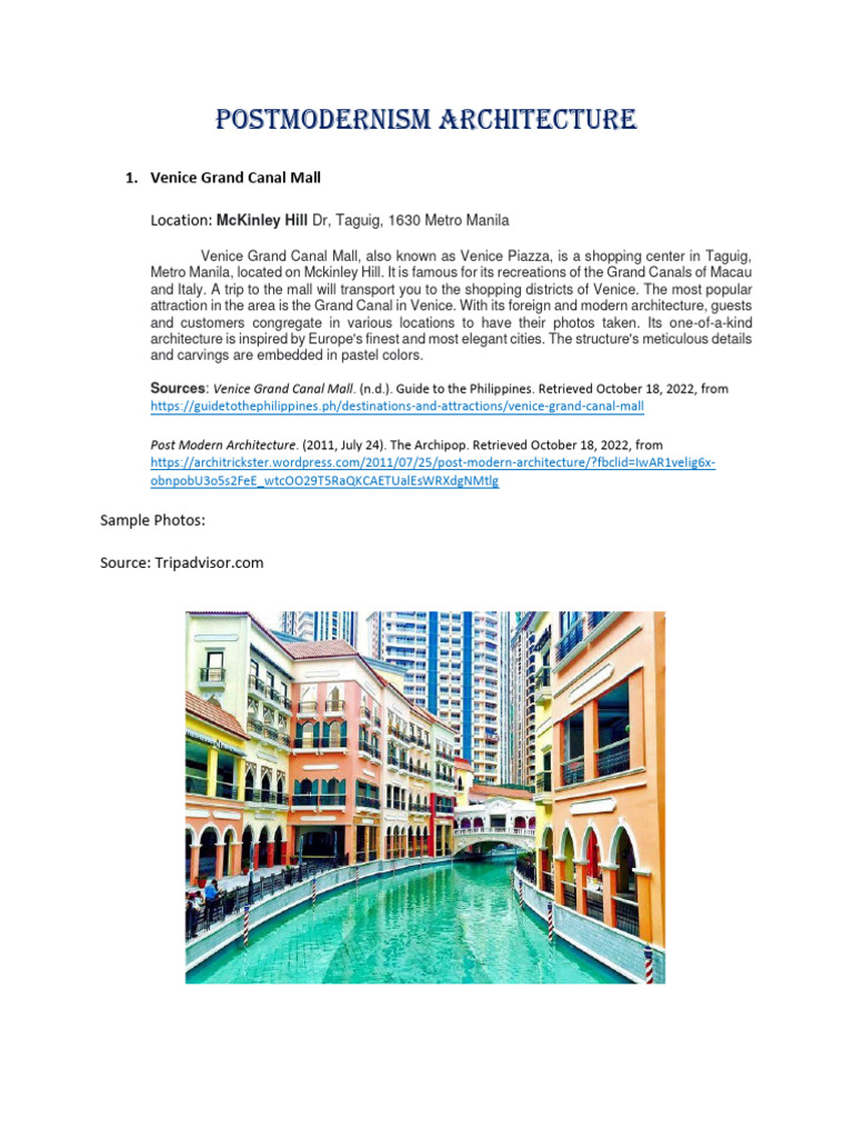 Postmodernism-Architecture | PDF | The Arts | Architectural Design