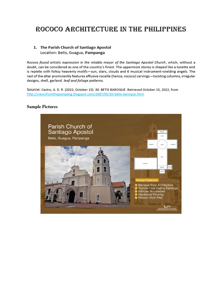 Rococo Architecture in Philippine Churches | PDF