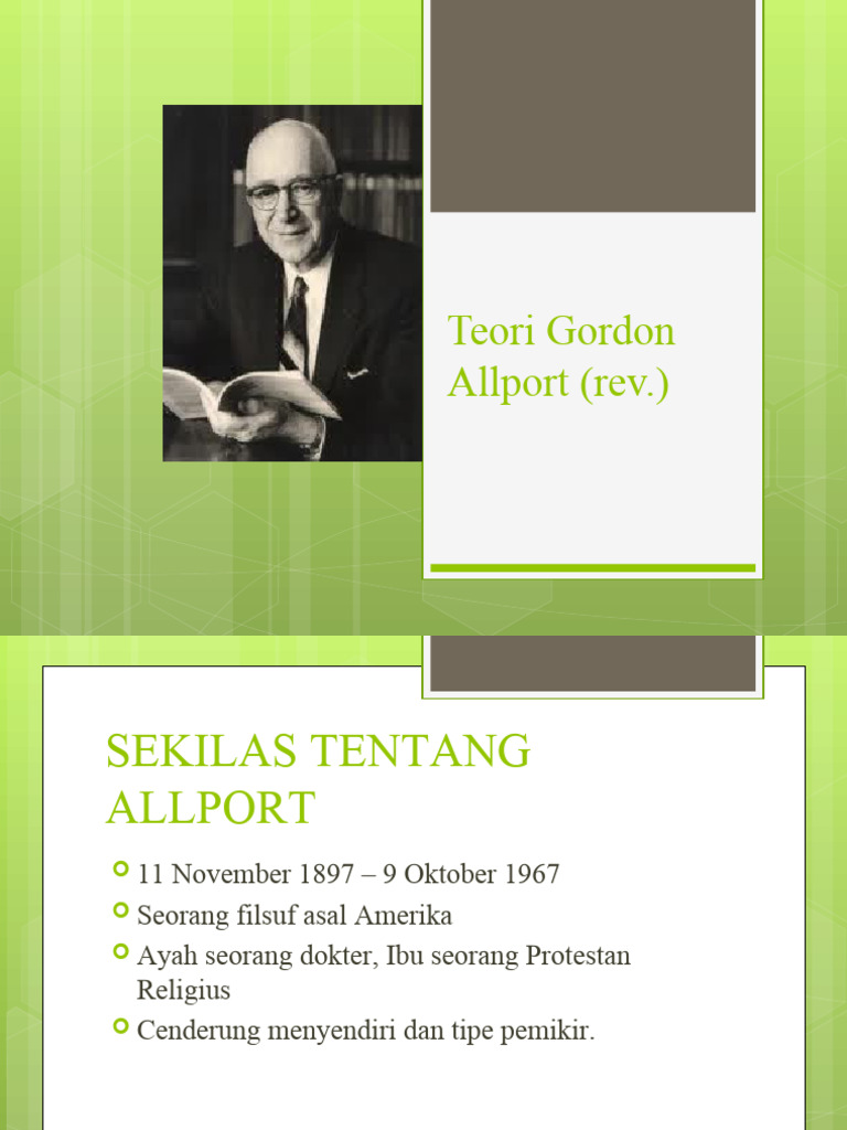 Teori Gordon Allport (Rev) | PDF