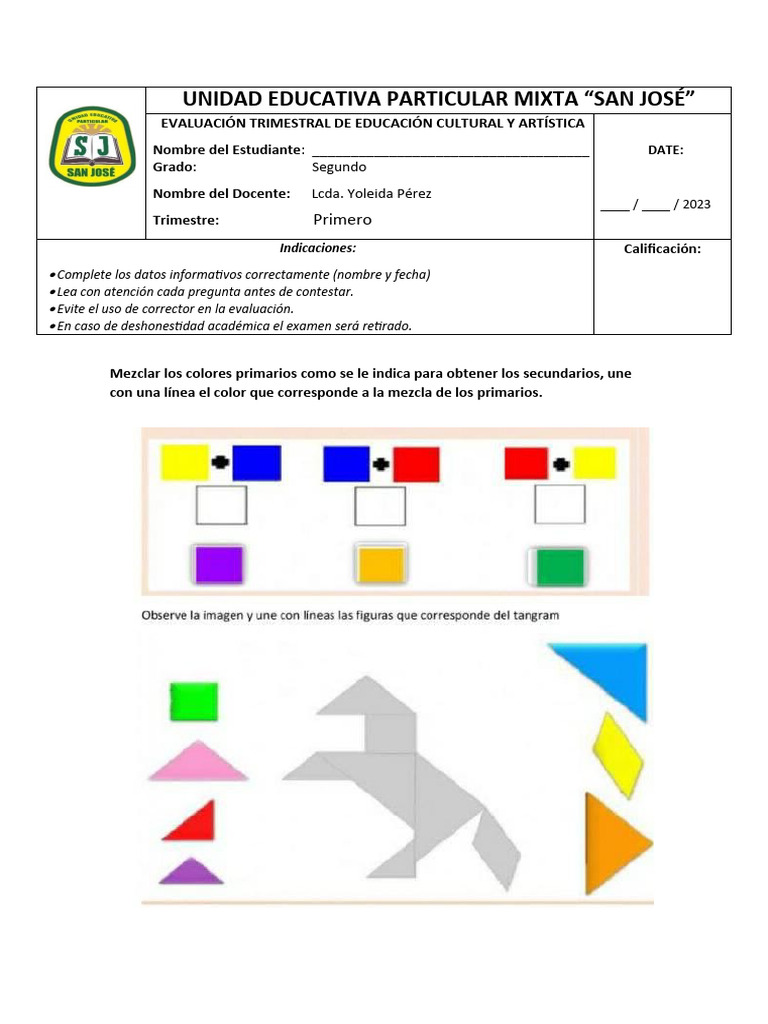 EXAMEN DE ECA CORREGIDO - Segundo Grado2 | PDF