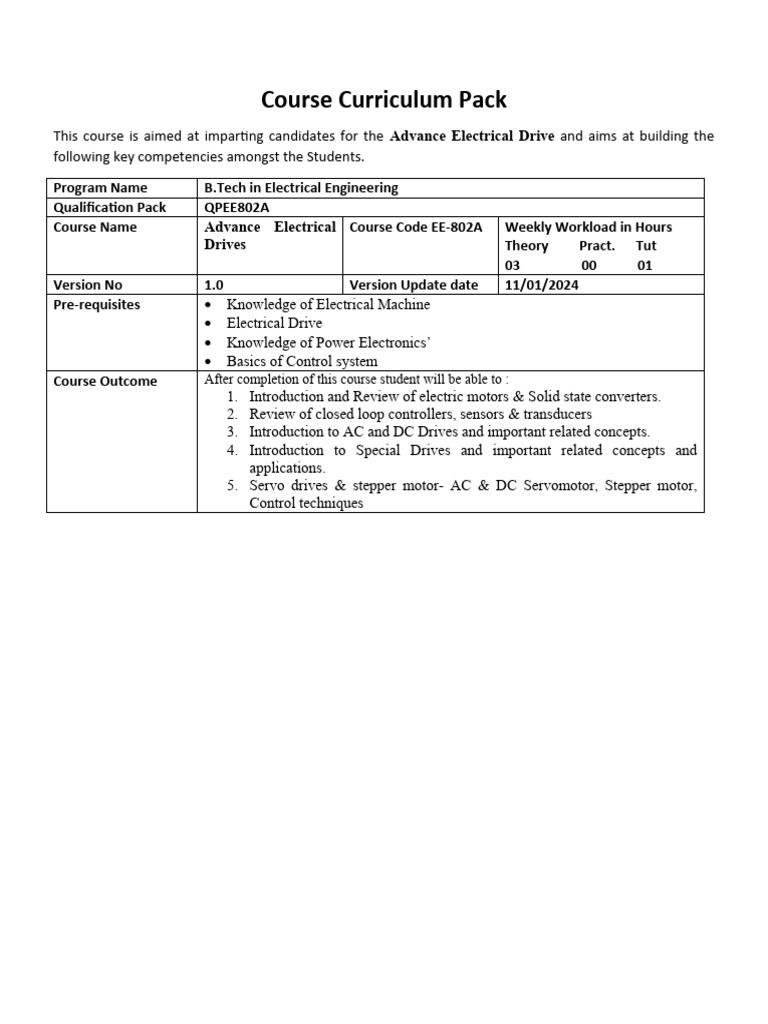 EE802A Advance Electrical Drive CCP | PDF | Electric Motor | Electrical Engineering