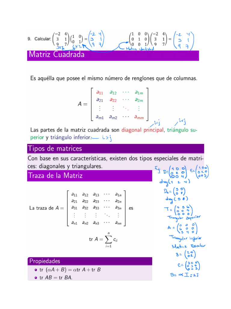 Clase 23 15 Matrices | PDF | Teoría de la matriz | Álgebra lineal