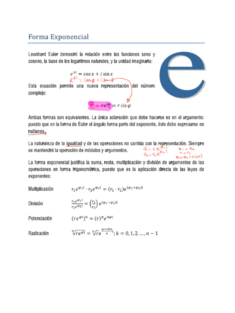 Clase 16 15 Forma Exponencial | PDF