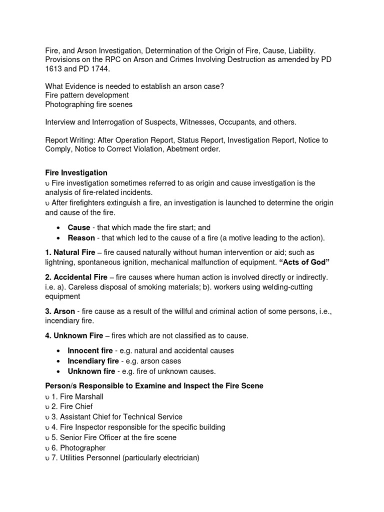 Final Arson | Download Free PDF | Fires | Arson