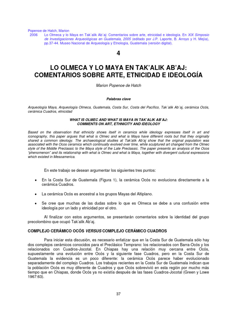 Lo Olmeca y Lo Maya Hatch | PDF | Civilización maya | Mesoamérica