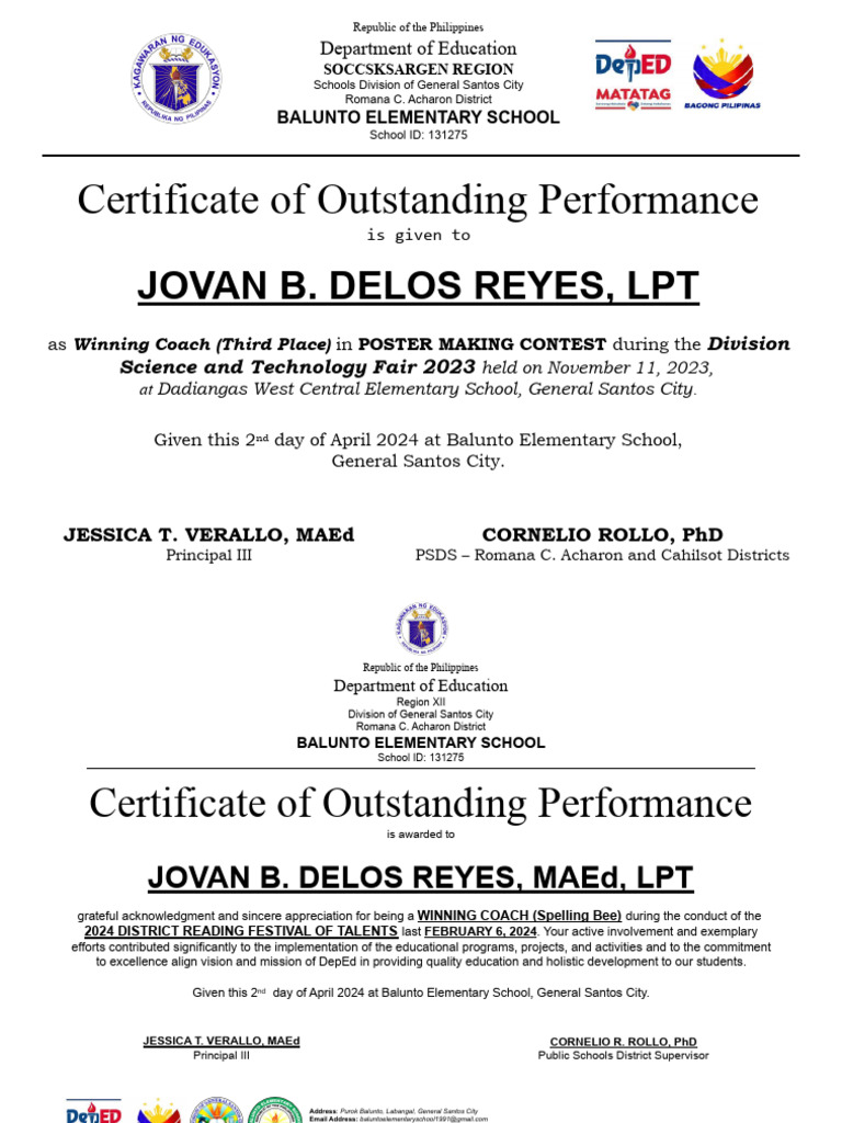 Educator's Achievements Celebrated | PDF | Philippines | Public Administration