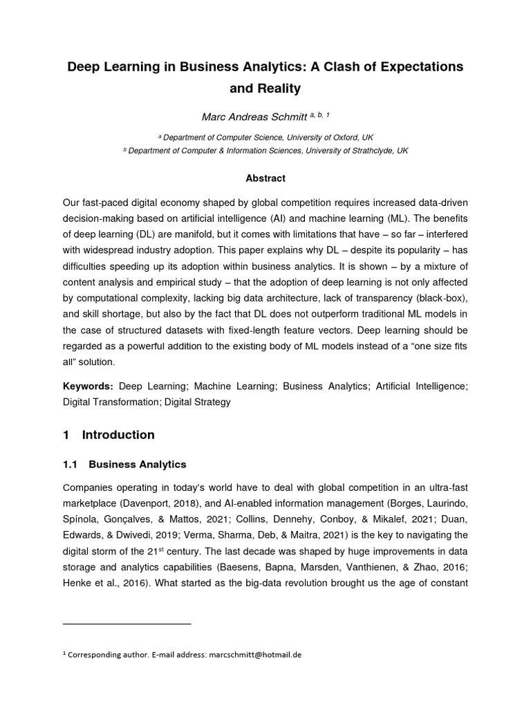 1.20 Deep Learning in Business Analytics | Download Free PDF | Artificial Neural Network ...