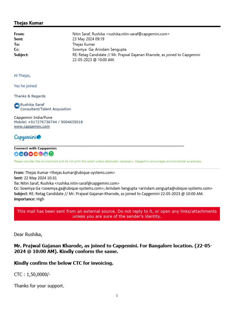 Prajwal Joining Conf | PDF | Mail | Computing