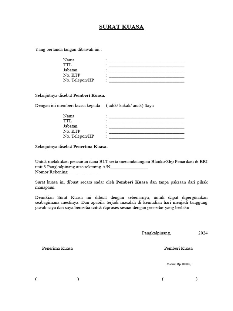format_surat_kuasa | PDF