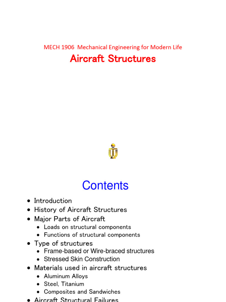 MECH1906 - 4 - Aircraft Structures | PDF | Flight Control Surfaces ...