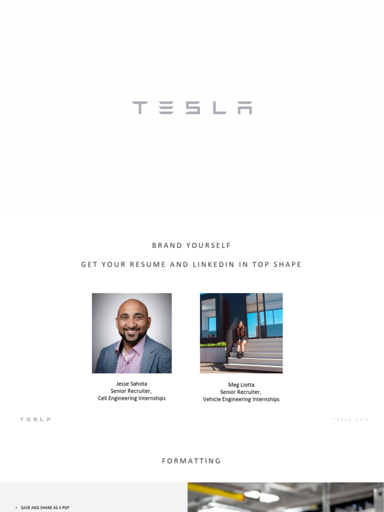 Tesla Resume & LinkedIn Guide | PDF | Résumé | Linked In