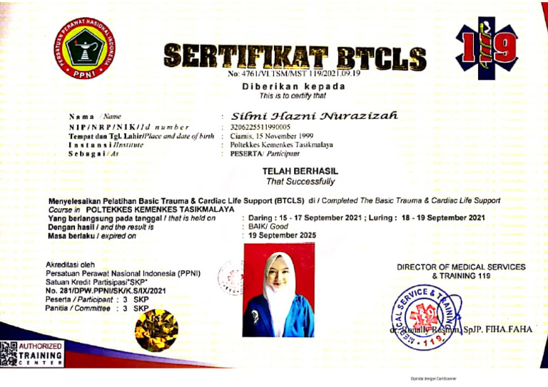 Sertifikat BTCLS | PDF