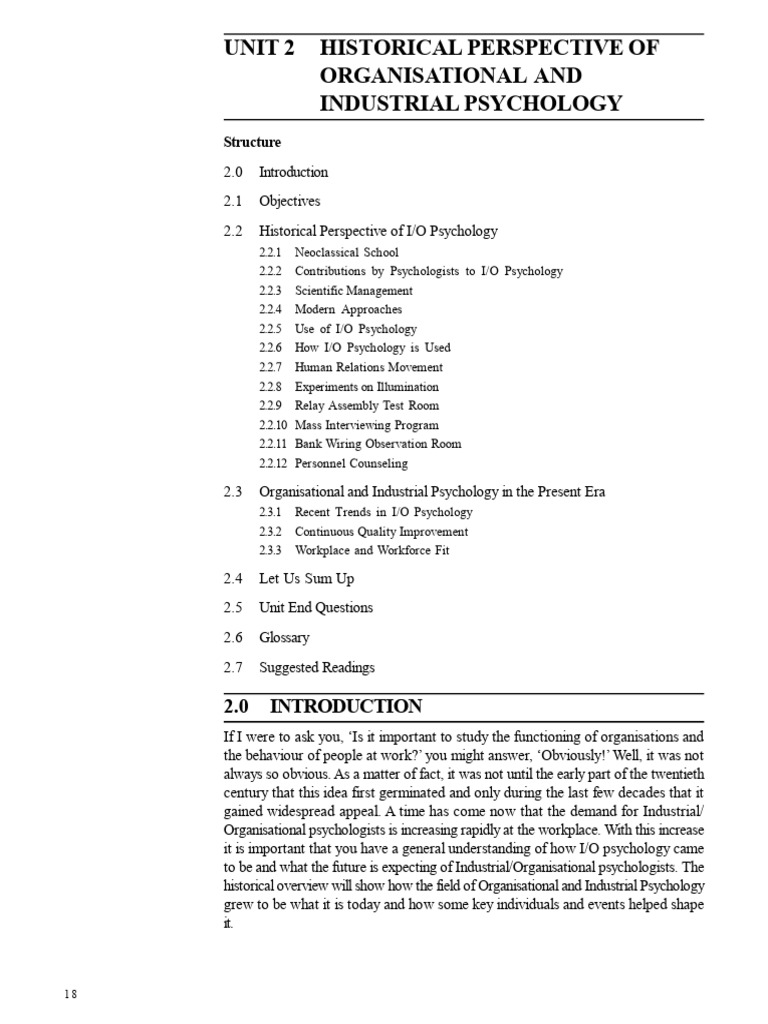 History of Organizational Psychology | Download Free PDF | Industrial ...