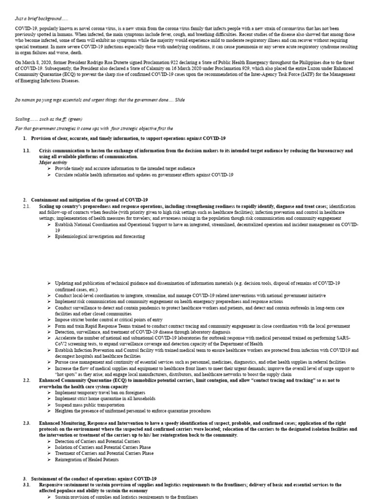 Dolfo - Pfa - Final - Covid 19 Pandemic | PDF | Health Care | Loans