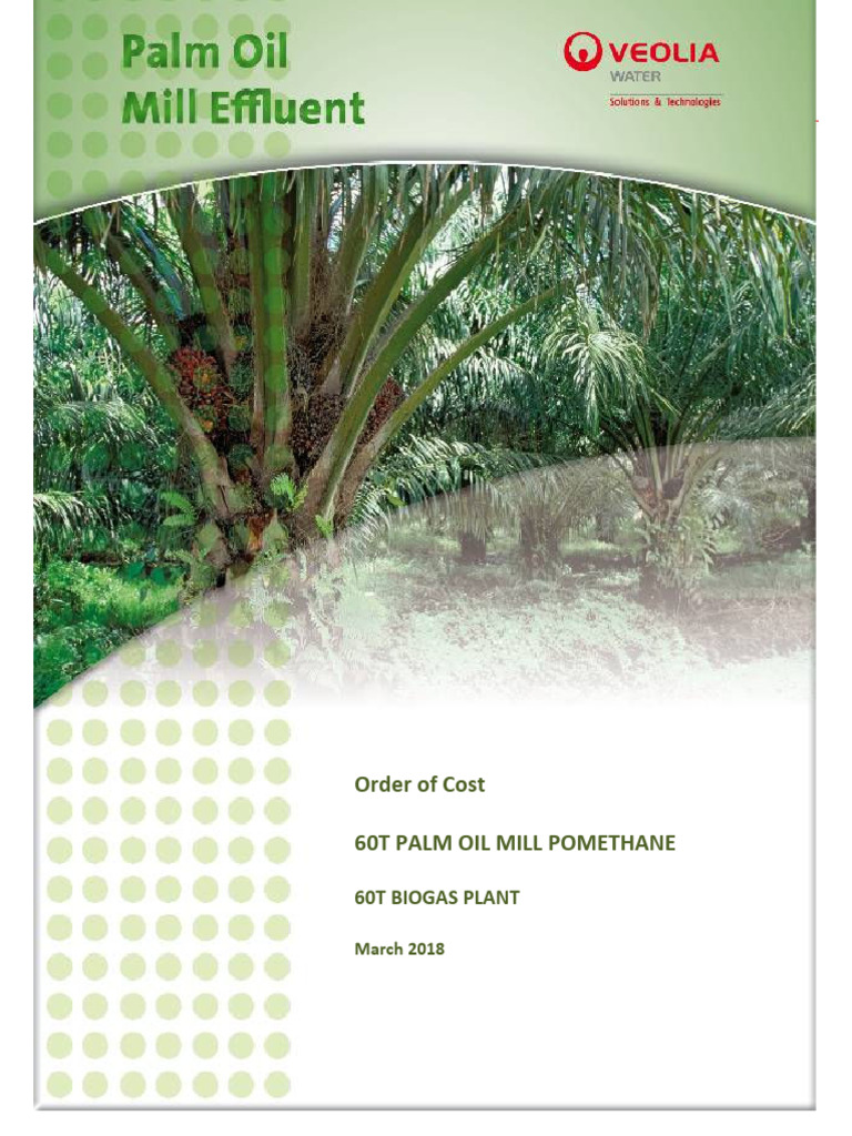 Order of Cost - 60T POME Veolia Col | PDF | Anaerobic Digestion | Biogas