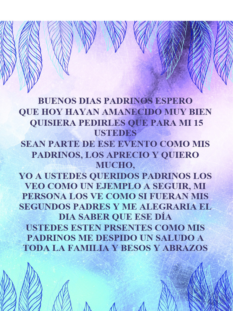 Para Mis Padrinos | PDF | Cocina, comidas y vino