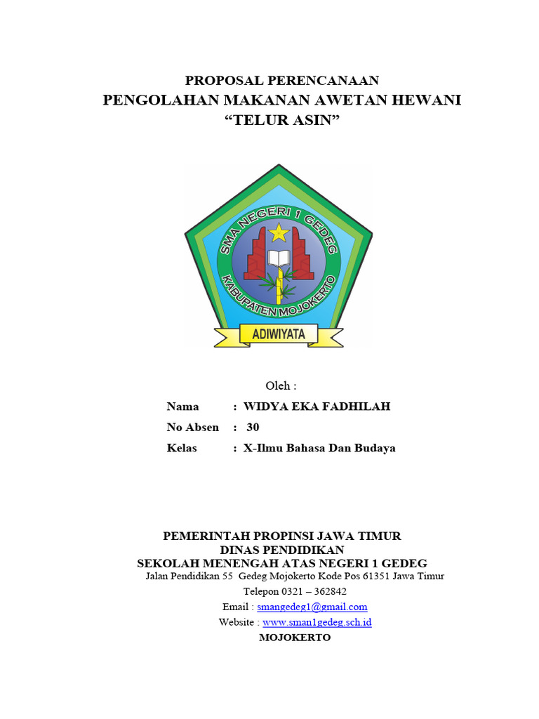Proposal Perencanaan Pkwu | PDF