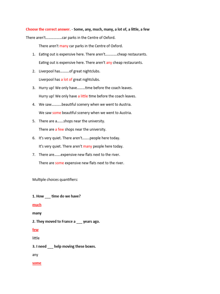 Sheyla Rebeca Marca Salas - QUANTIFIERS (HOMEWORK) | PDF