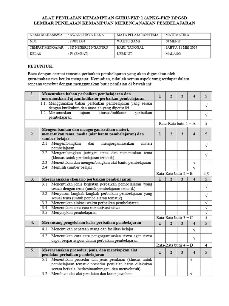APKG 1 DAN 2 PKP Dana | PDF | Karier & Perkembangan