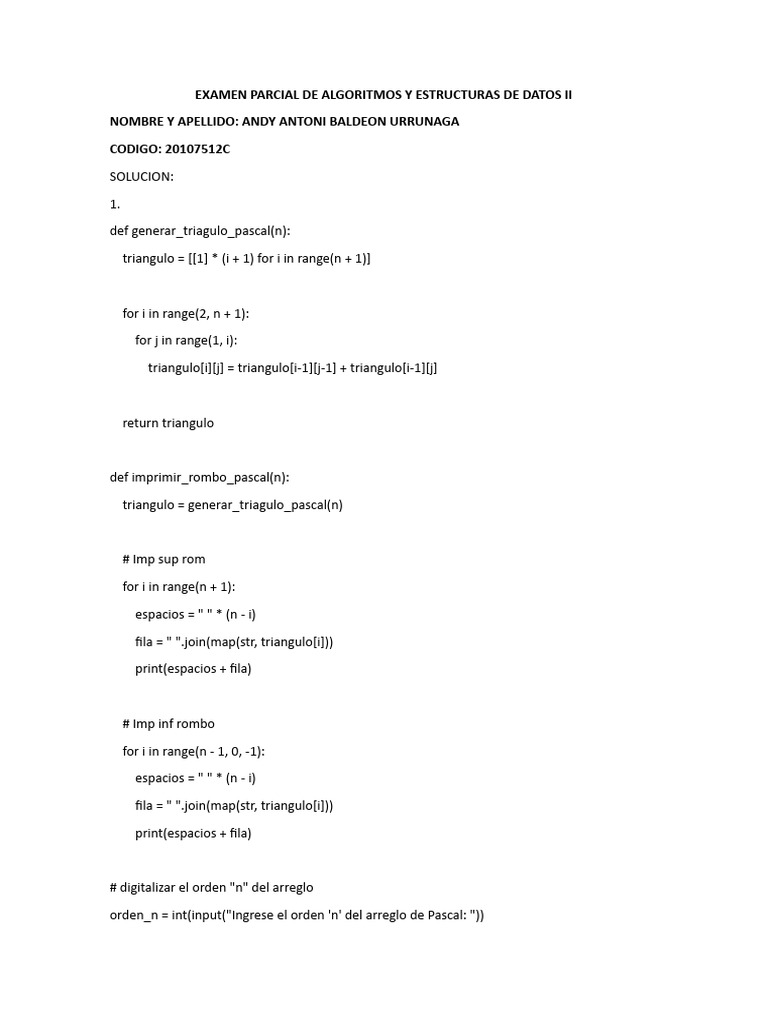 Ep Andy Baldeon Urrunaga Pdf Programación De Computadoras