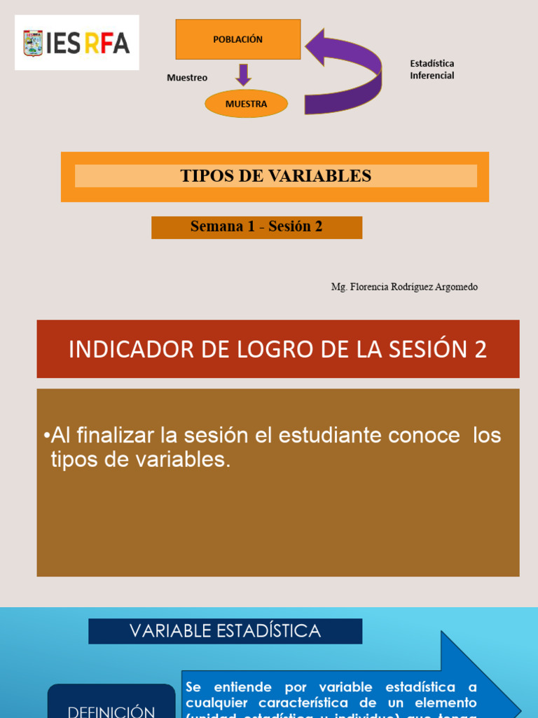 Tipos de Variables en Estadística | PDF | Estadísticas