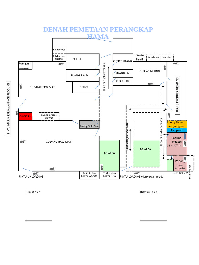 Layout Ruang Produksi Hurip Jaya Rev.02 | PDF