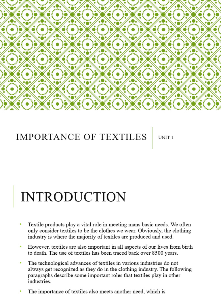 Importance of Textiles | PDF | Textiles | Candle