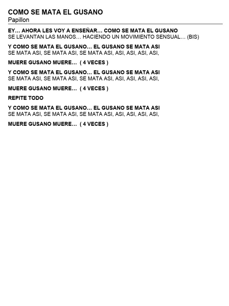 Como Se Mata El Gusano | PDF