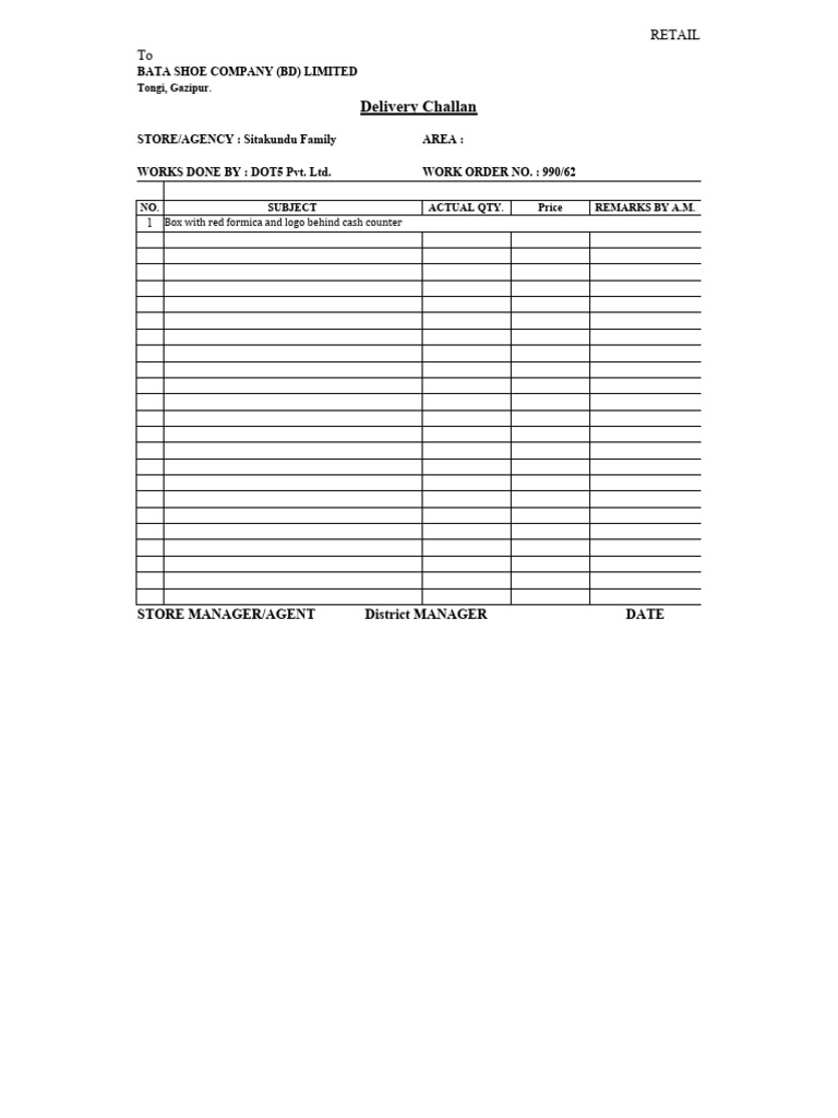 Challan Format 2020 | Download Free PDF | Door | Building Engineering