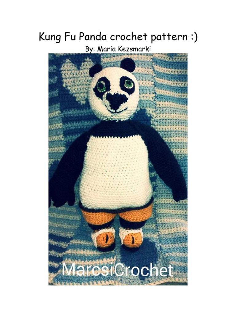 Crochet Kung Fu Panda Pattern | PDF | Crochet | Crafts