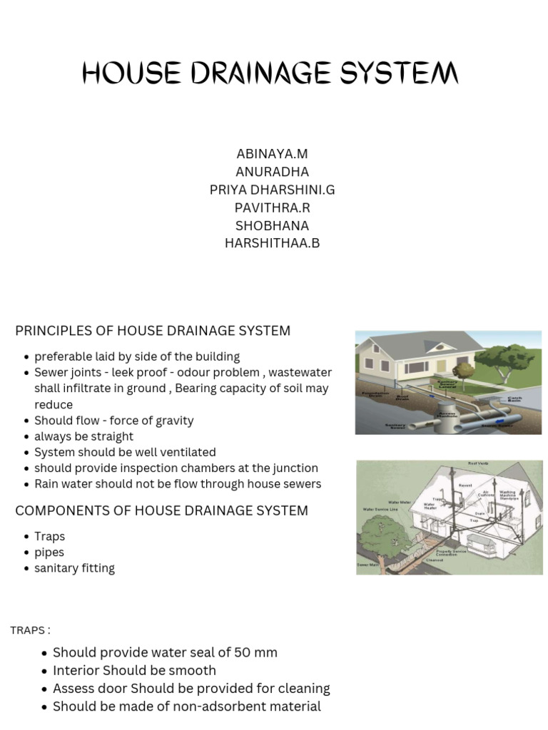 Principles of Household Drainage Systems | PDF | Sanitary Sewer | Storm ...