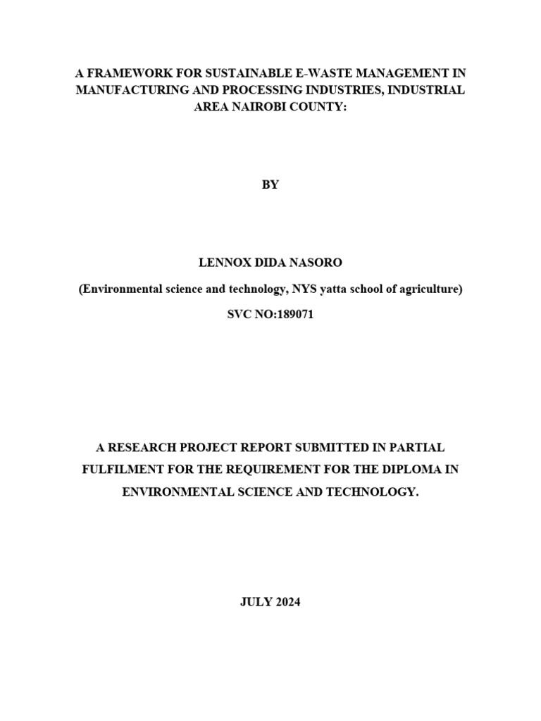 Environmental Science Project | PDF | Electronic Waste | Waste
