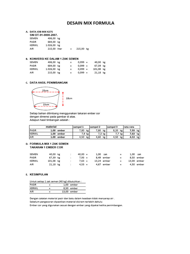 DMF Beton Bendungan | PDF