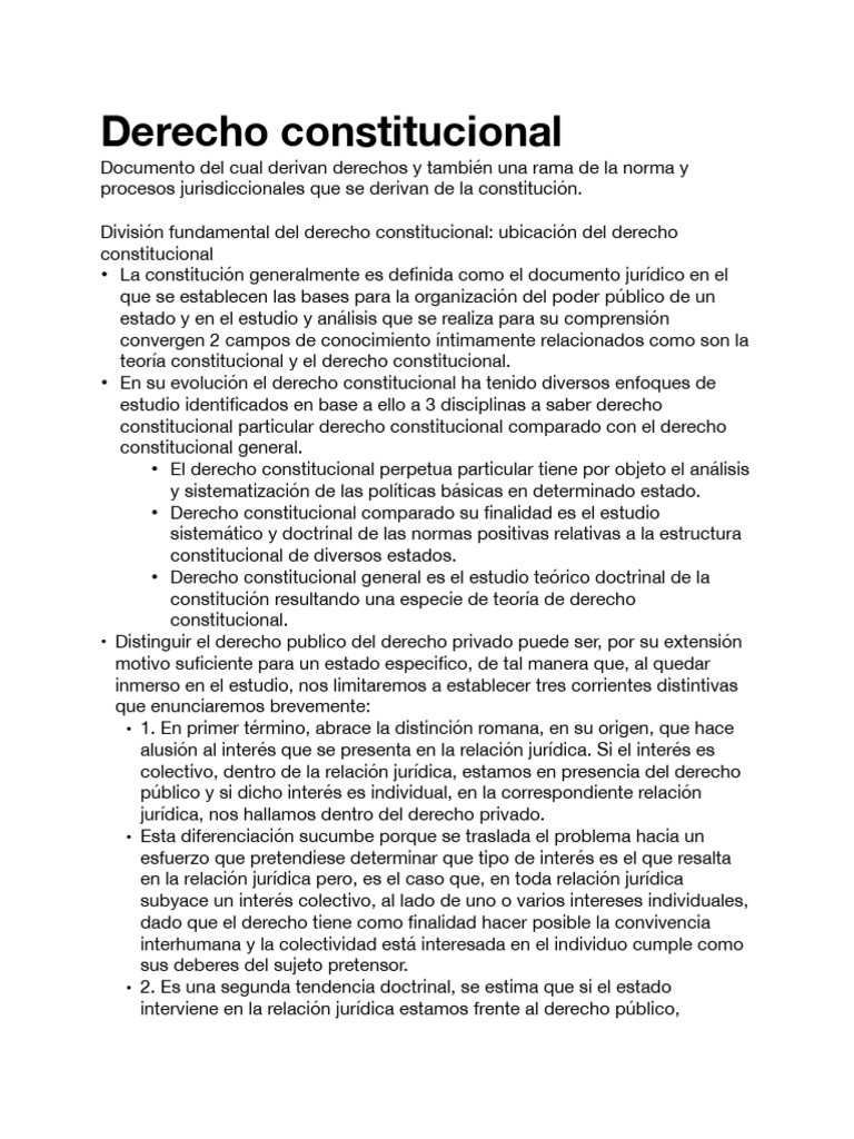Derecho Constitucional | PDF | Constitución | Ley Pública