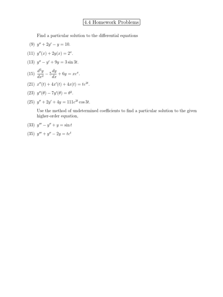 Differential Equations | PDF
