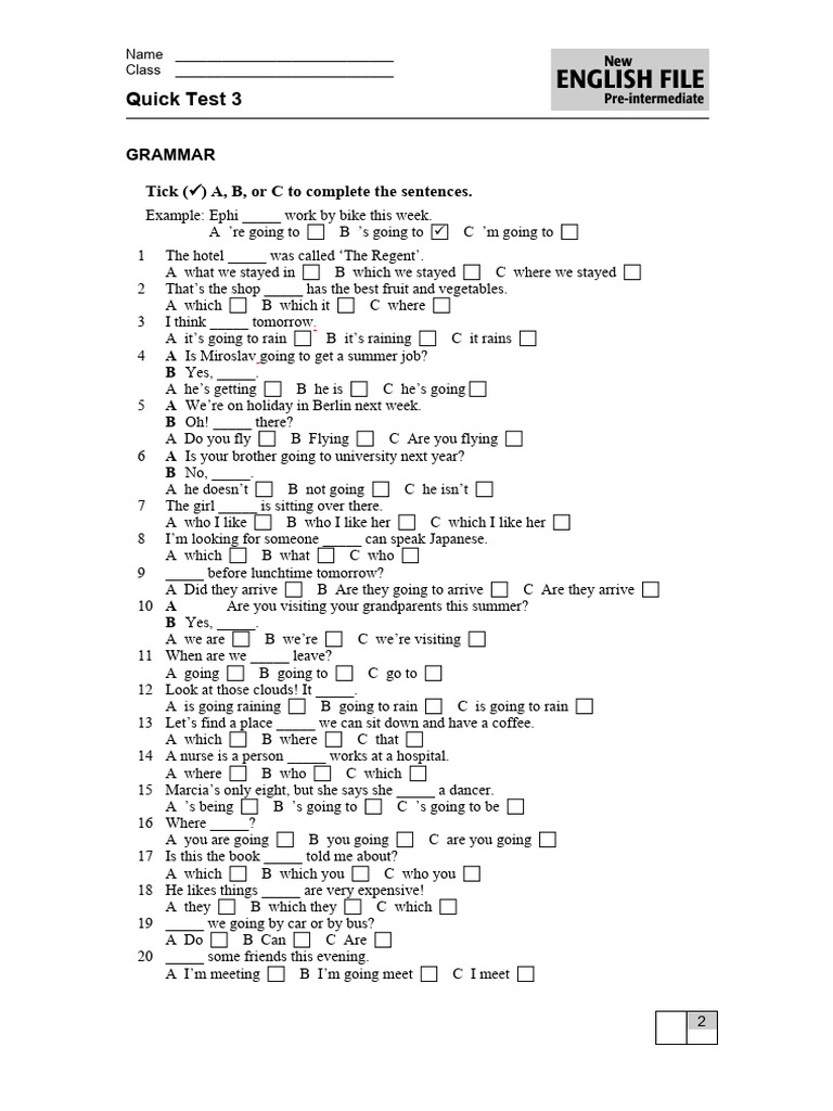 EF4e Preint Quicktest 03 | PDF