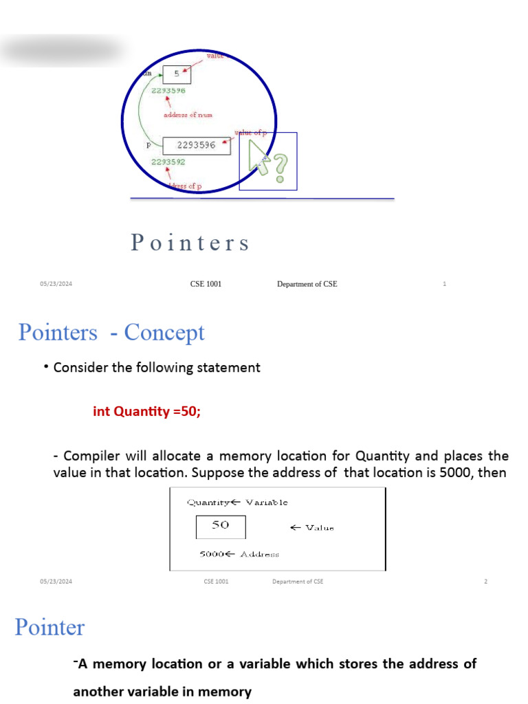 10 Pointers Pdf Pointer Computer Programming Integer Computer 8834