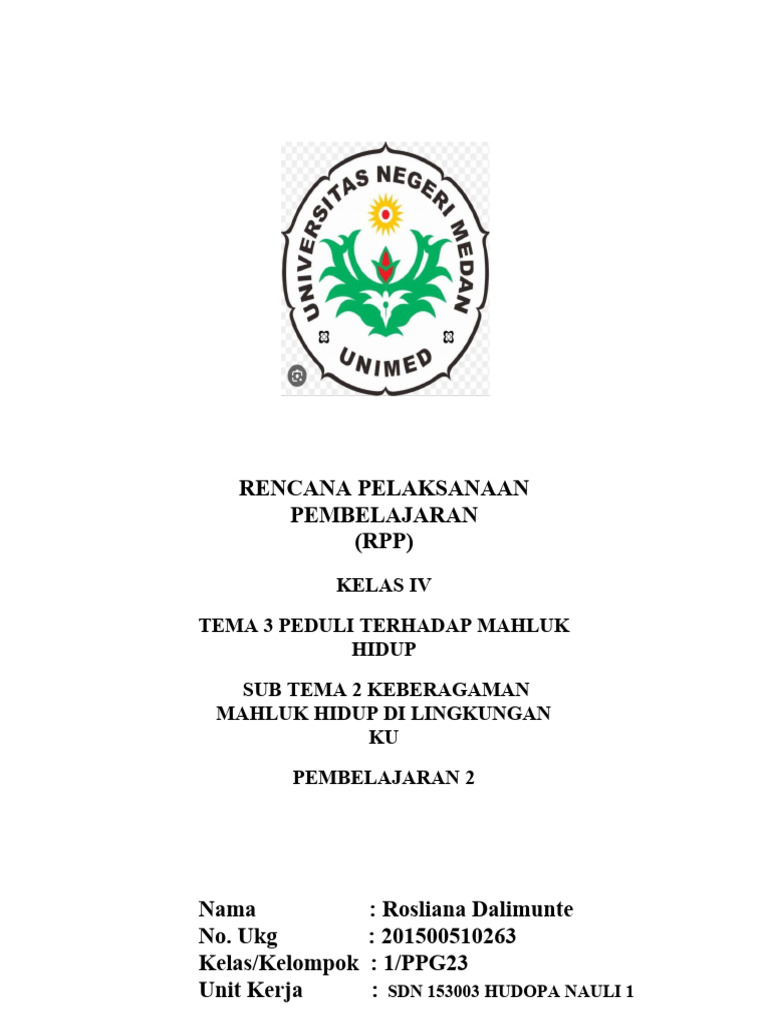 RPP 1 PJBL Rosliana Dalimunte | PDF | Karier & Perkembangan | Seni