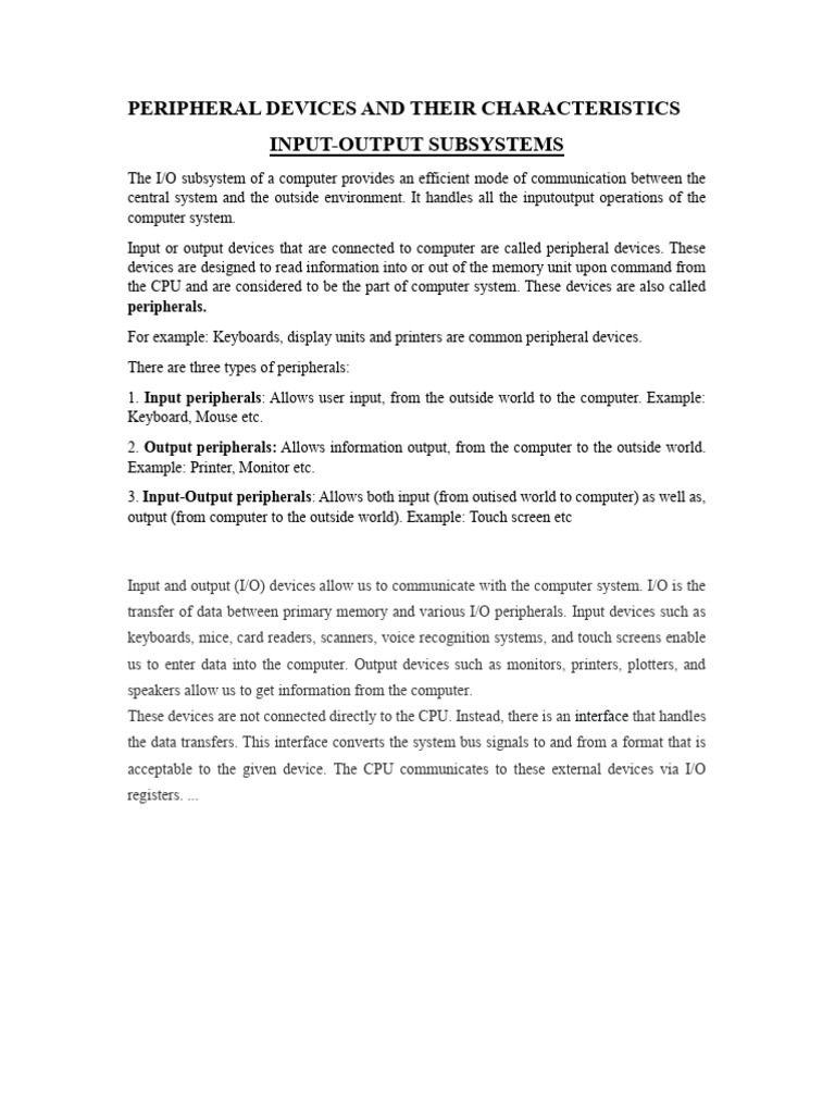 unit 3 COA | PDF | Usb | Input/Output