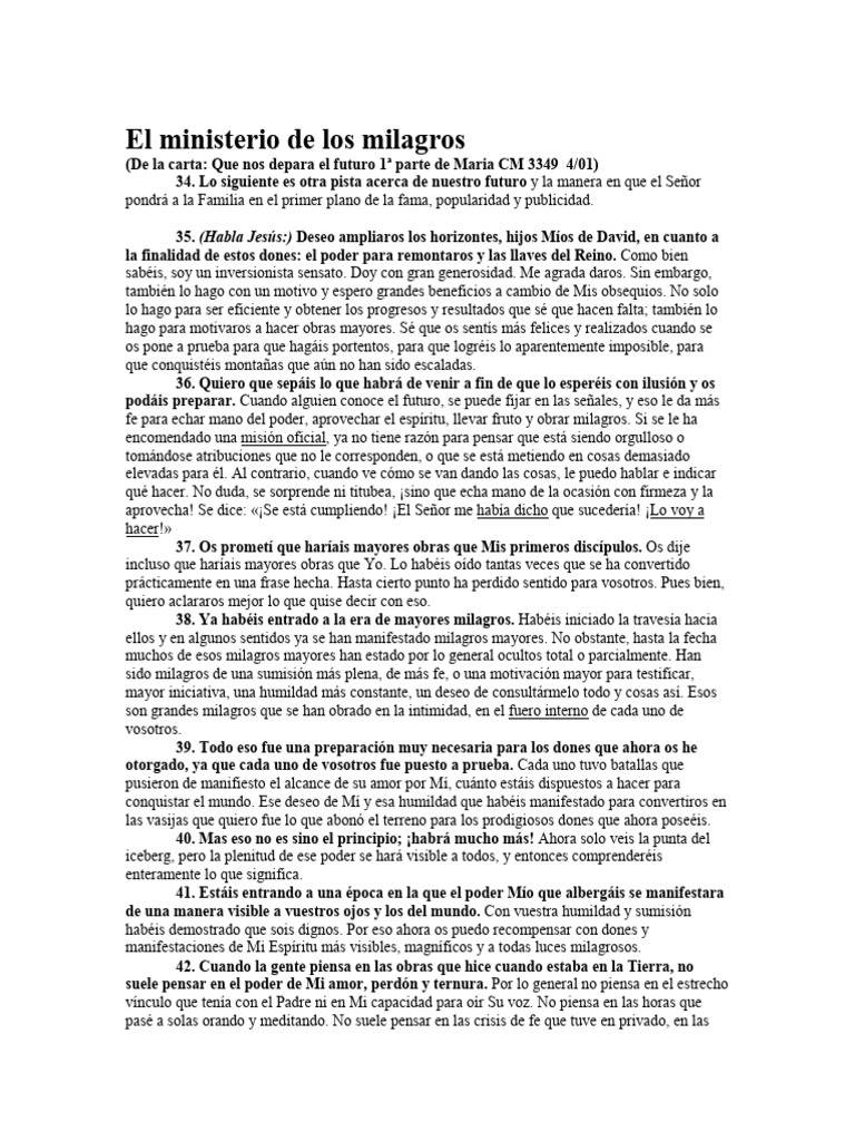 El Ministerio de Los Milagros | PDF | Milagro | Fe