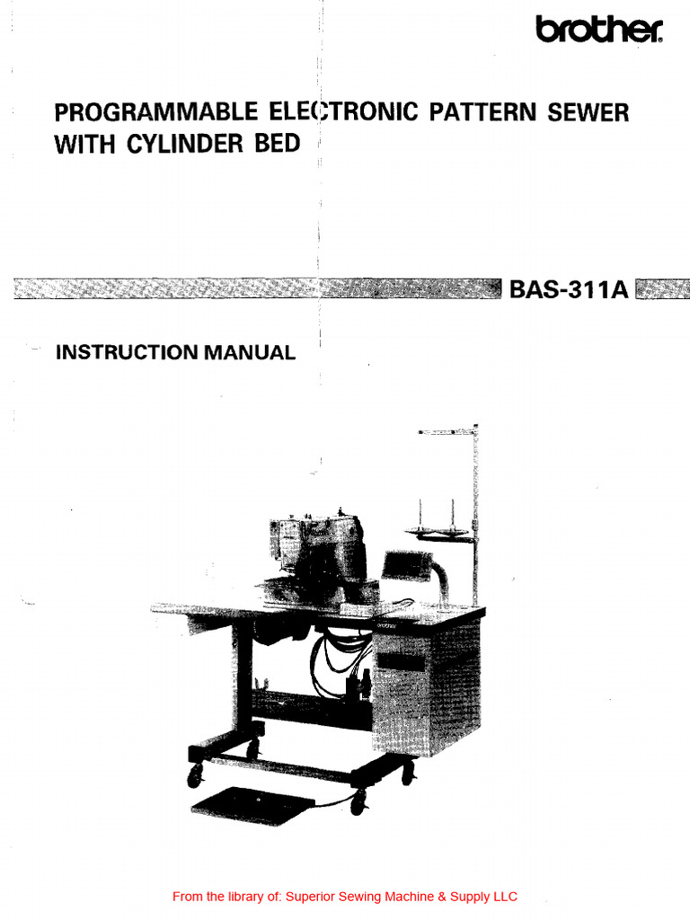 Brother BAS-304A Instruction Manual | PDF | Sewing Machine | Sewing