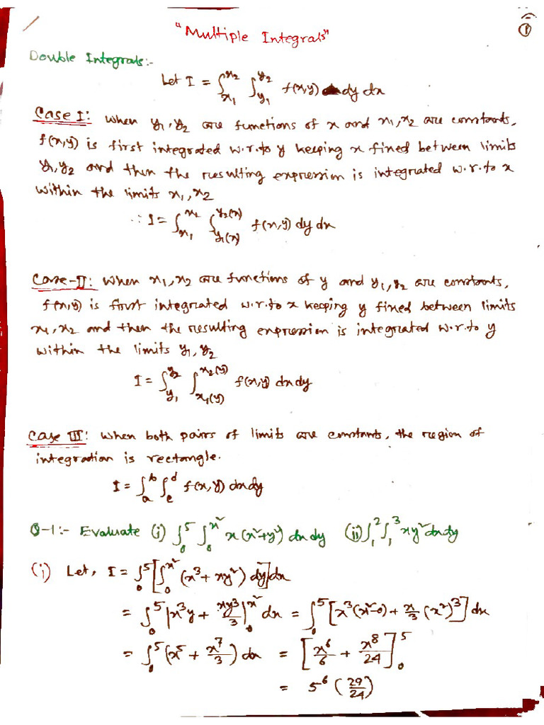 multiple integrals | PDF