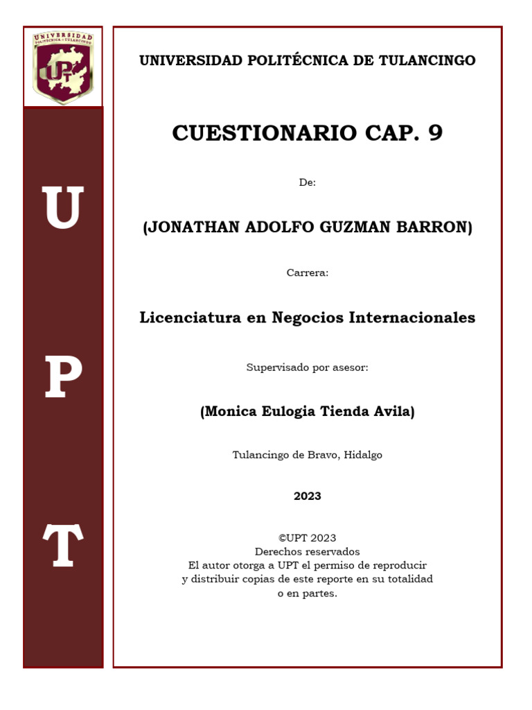 cuestionario cap.9 | PDF | Logística | Almacén