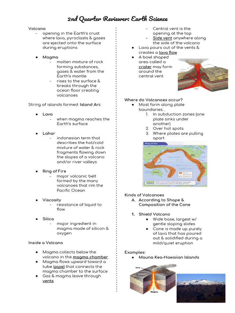 Science Notes - Earth Science | PDF | Volcano | Stars