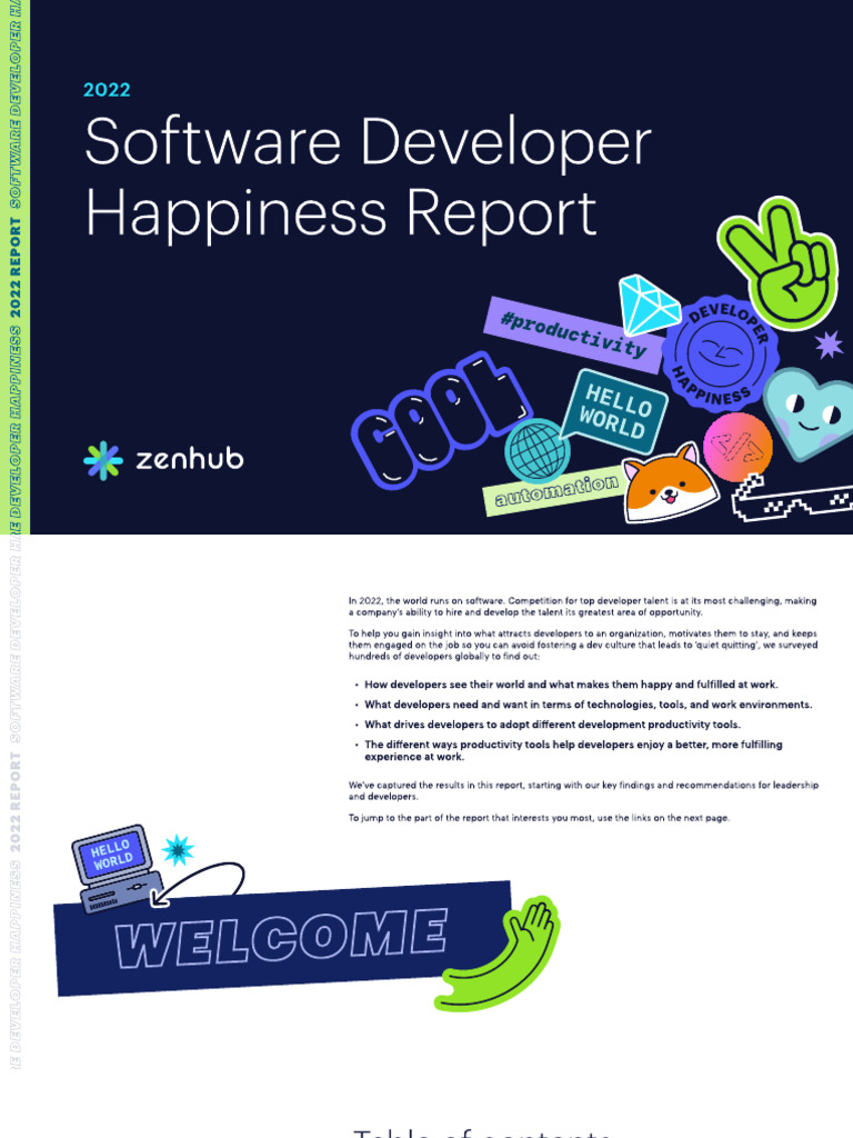 2022 Software Developer Happiness Report - Zenhub | PDF | Computer ...