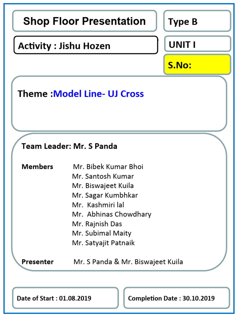Shop Floor Kaizen for UJ Cross Improvement | PDF | Metalworking ...