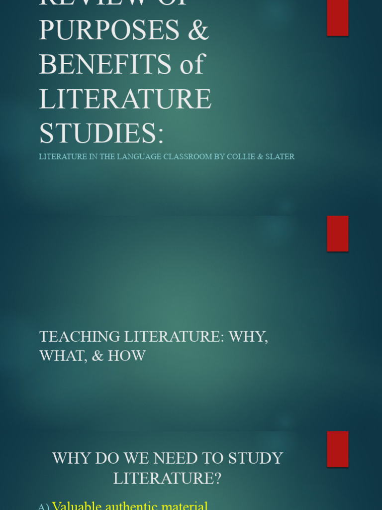 Benefits of Literature Studies | PDF | Learning | Experience