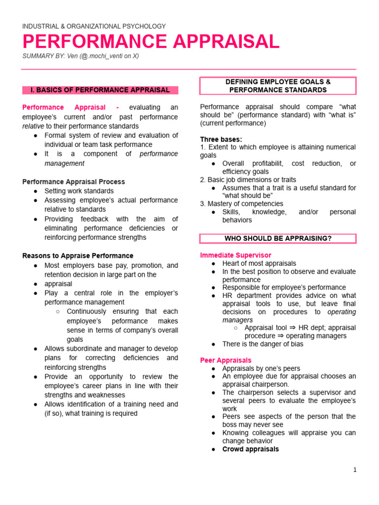 Performance Appraisal | PDF | Performance Appraisal | Social Psychology
